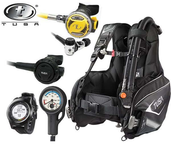 Tusa Liberator BCD, RS1001 Regs, TC1 Wrist Computer - Dive...
